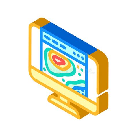 Heatmap Big Data Isometric Icon Vector Illustration Stock Illustration