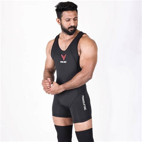 Powerlifting Singlet Black Malefemale