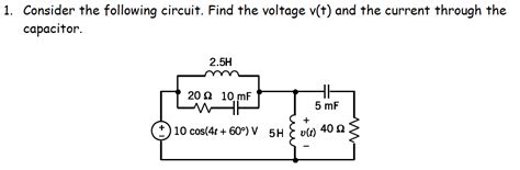 Solved Consider The Following Circuit Find The Voltage V T Chegg