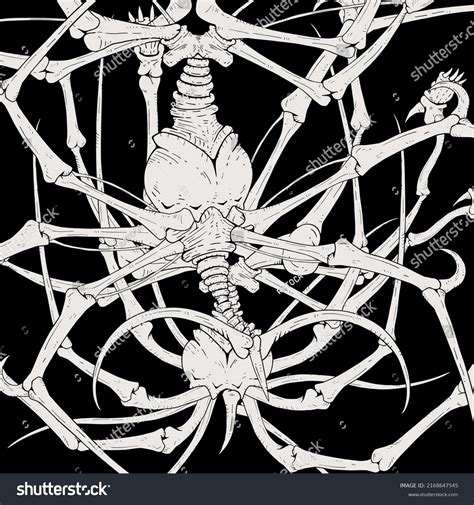 Design Terror Bones Background Stock Vector Royalty Free 2168647545
