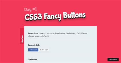 Fancy Buttons Codesandbox