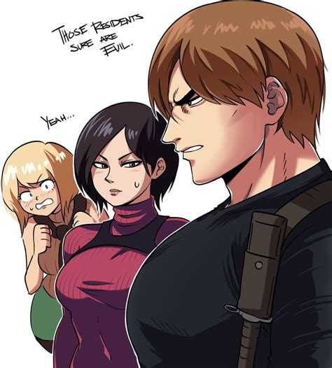 Leon Ada And Ashley Art By Tina Fate On Danbooru ♥︎ Resident Evil 4