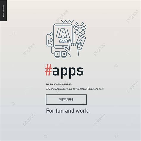 App Development Block Website Template App Flat Contemporary Vector