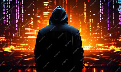 Premium Photo Silent Shadows The Hooded Hackers Domain Hacker