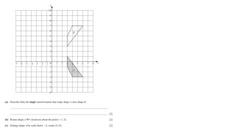 Transformations Past Paper Questions For Igcse Cambridge 0580 Transformations Past Paper Questions For Igcse Cambridge 0580