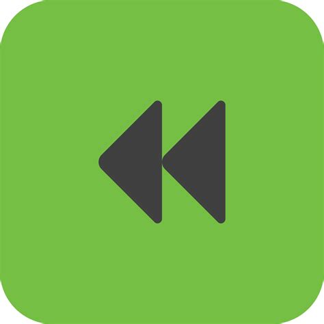 Rewind Button Icon In Green Background For Multimedia 24329449 Vector Art At Vecteezy