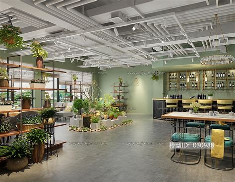 Z25 0227鲜花花店植物花架 【集简空间】3d模型su模型贴图草图模型「免费下载每日更新」