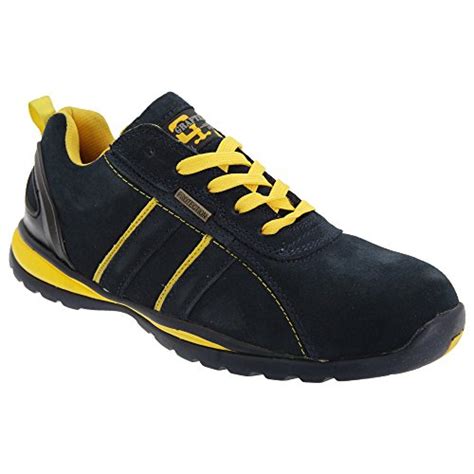 Grafters Mens Safety Toe Cap Trainer Shoes Black Navy Brown 3 12