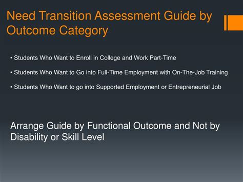 Ppt A Practical Transition Assessment Framework Powerpoint Presentation Id 3241304