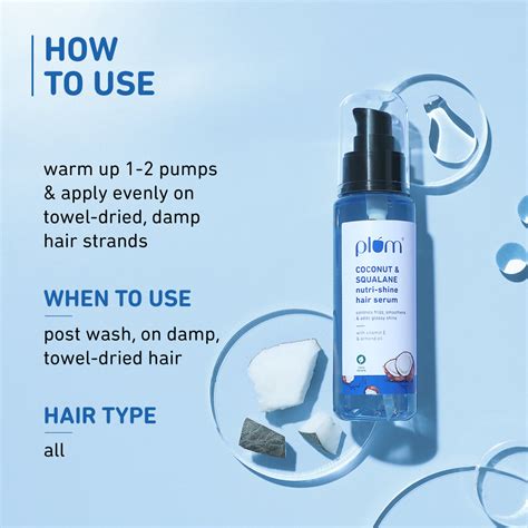Coconut Oil And Squalane Nutri Shine Hair Serum Plum Goodness