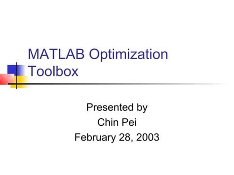 Optimization Methods By Using Matlabpptx