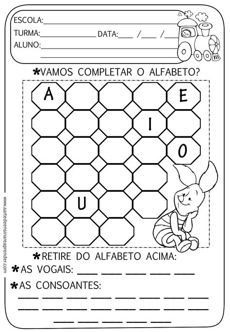 Atividade De Português Cantiga Popular Alfabeto Vogais E Consoantes