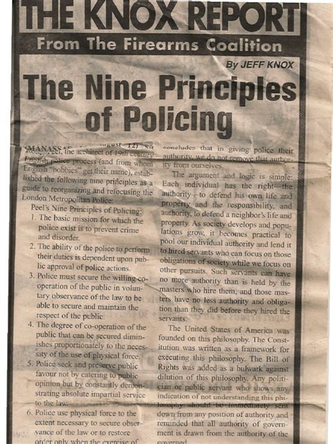 9 Principles Of Policing 0001 Police Social Institutions