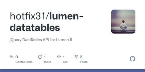 Github Hotfix31lumen Datatables Jquery Datatables Api For Lumen 5