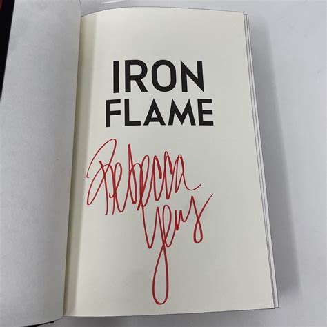 SIGNED Iron Flame 1st Edition Book Rebecca Yarros FULL SIGNATURE Black