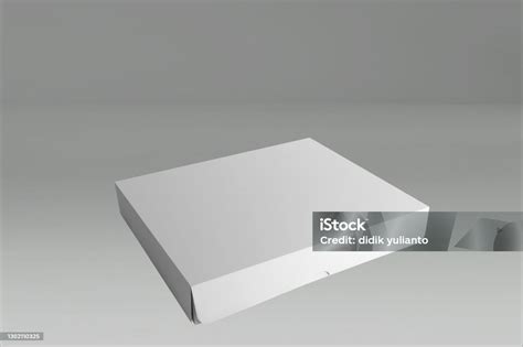 회색 배경에 닫힌 뚜껑이 있는 흰색 사각형 상자의 3d 렌더링 프로젝트 요소에 적합합니다 0명에 대한 스톡 사진 및 기타 이미지
