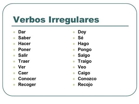 Diferencia Entre Verbos Regulares Y Verbos Irregulares Entretenimiento
