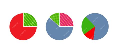 Premium Vector Set Of Pie Charts Simple Design For Infographics
