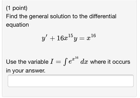 Solved Find The General Solution To The Differential Chegg