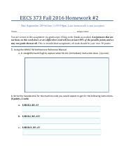HW F EECS Fall Homework Due September Th Before Pm Late Homework