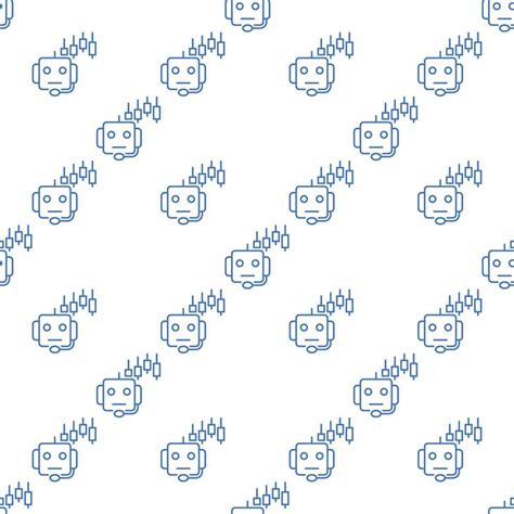 Algorithmic Trading Machine And Candlestick Chart Linear Seamless Pattern 65650720 Vector Art At