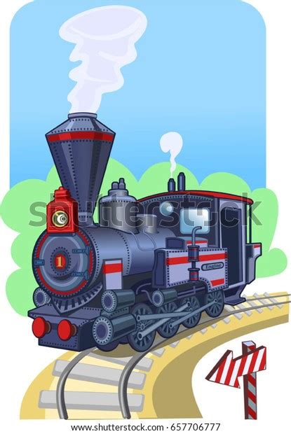 Railway Locomotive Vector De Stock Libre De Regalías 657706777
