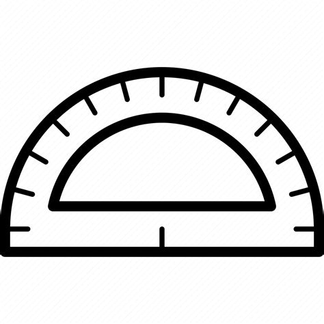 Angle Circle Half Protractor Ruler Semi Icon Download On Iconfinder