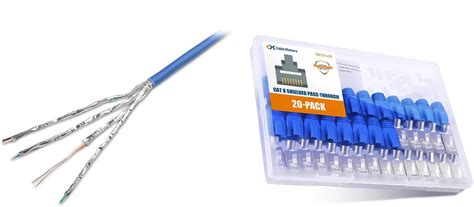 Amazon Com Cable Matters Pack Gbps UL Listed In Wall Cm Bare Copper Shielded Cat A Cable