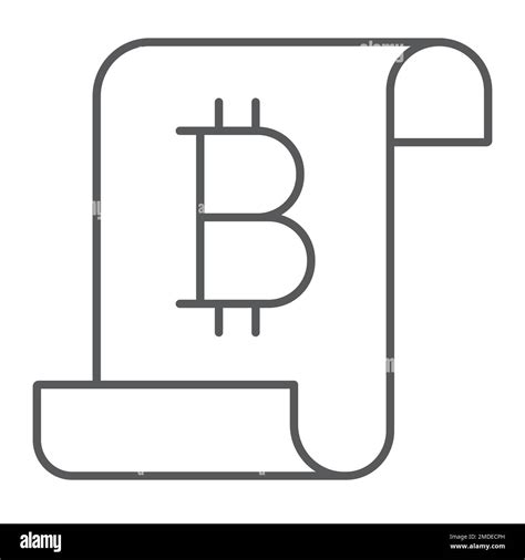 Distributed Ledger Thin Line Icon Finance And Money Digital Ledger Sign Vector Graphics A