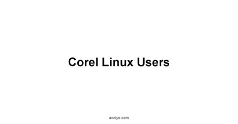 corel linux users