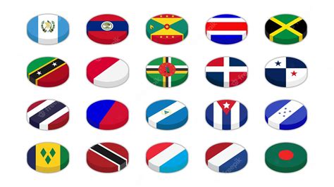 Premium Vector 3d Vector Country Flags Set