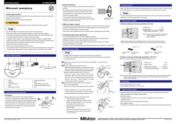 Mitutoyo Digimatic Input Tool USB Instrukcja obsługi Manualzz