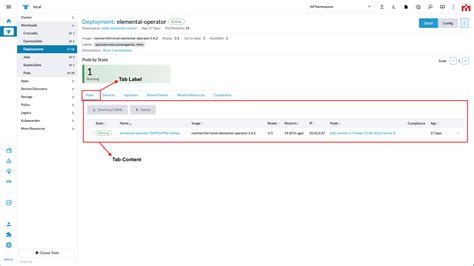 Tabs Rancher UI Extensions
