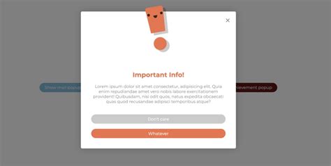 Html种实现的cookie、重要信息、获奖以及邮件发送四种场景提示框