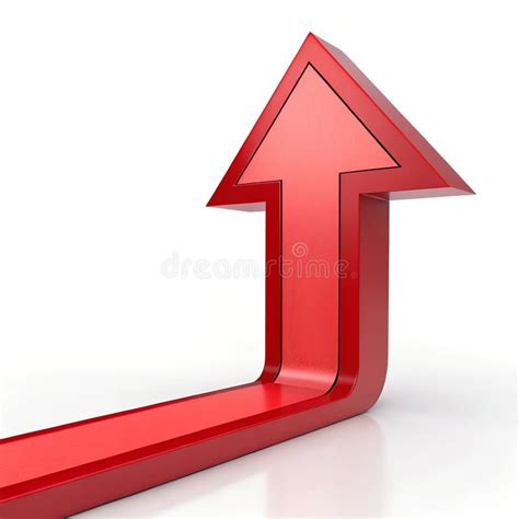 Red 3d Arrow Upward Growth Success Progress Chart Stock Illustration Illustration Of Rising