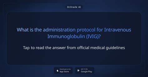 What Is The Administration Protocol For Intravenous Immunoglobulin Ivig
