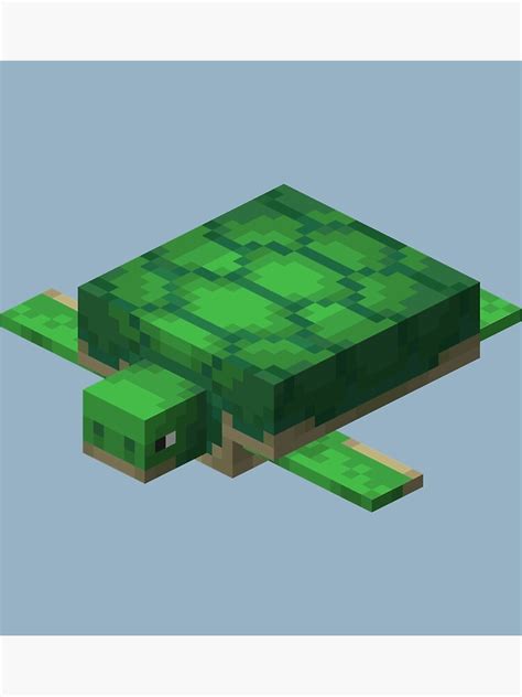 Minecraft Turtle Poster For Sale By UbaldoLynch Redbubble