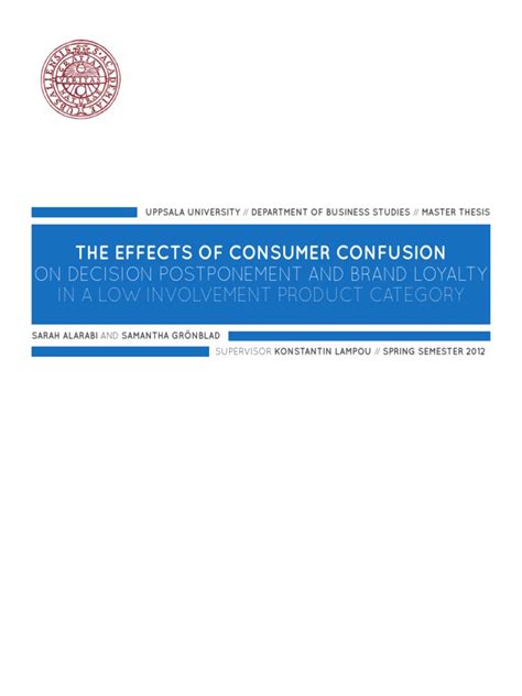 Consumer Confusion Pdf Consumer Behaviour Survey Methodology