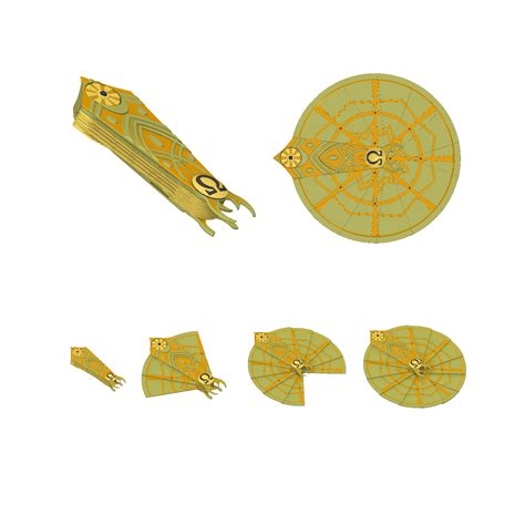 3d File God Of War Guardian Shield Vambrace Unique Collapsible