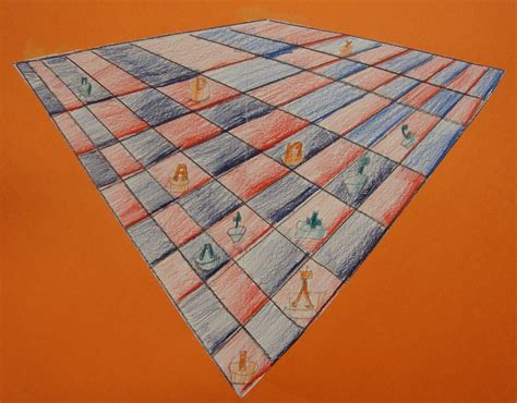 Art Paper Scissors Glue Point Perspective Chess Boards