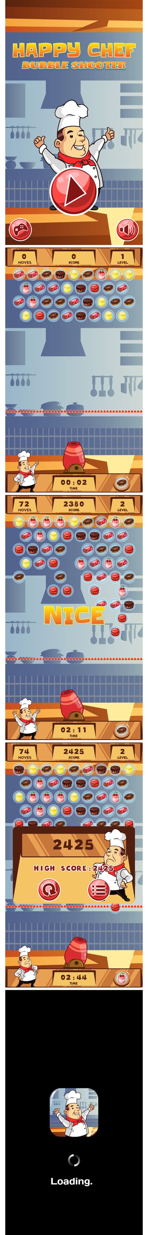 Happy Chef Bubble Shooter Html5 Game Android Construct 3 Construct 2 Capx By Gamesmasters