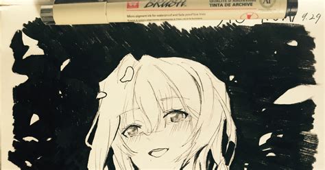 临摹 手绘临摹黑白线稿 来栖翔のイラスト Pixiv