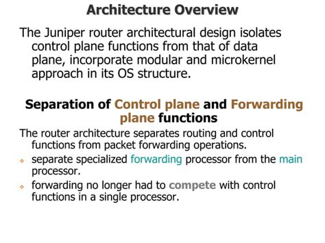 Juniper Networks Router Architecture Pptx