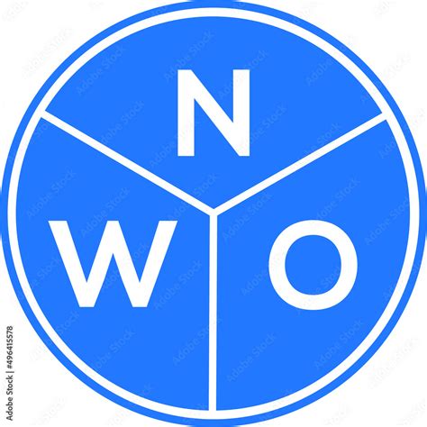 Nwo Letter Logo Design On White Background Nwo Creative Circle Letter