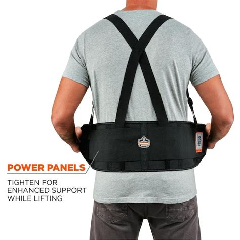 Proflex Ergodyne Proflex 1650 Economy Elastic Back Support Brace Black