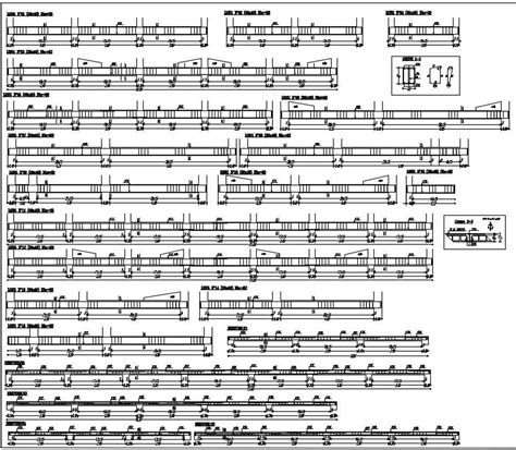 2d Drawing Of Reinforcement Bar Detail Drawing Of Coffrage Structure
