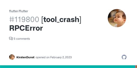 Tool Crash Rpcerror Issue Flutter Flutter Github