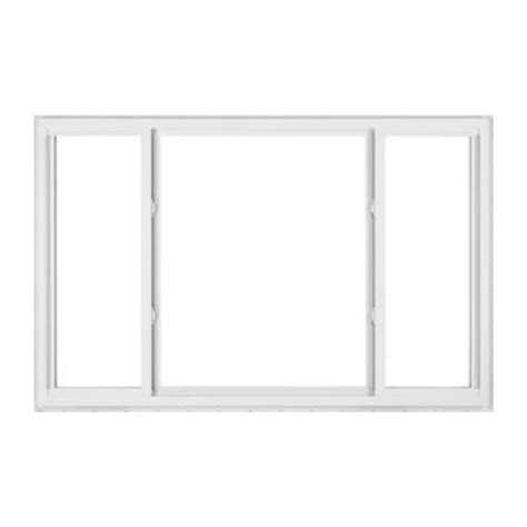 Vinyl Window Double Hung 3 Lite Slider No Grille Discount Doors