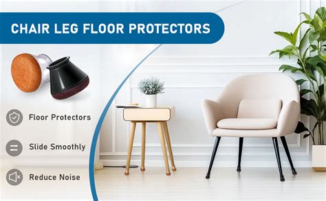 24 Pcs Chair Leg Floor Protectors PISAO Silicone Chair Leg Protectors