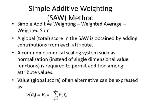 Network Selection Techniquessaw And Topsis Pptx